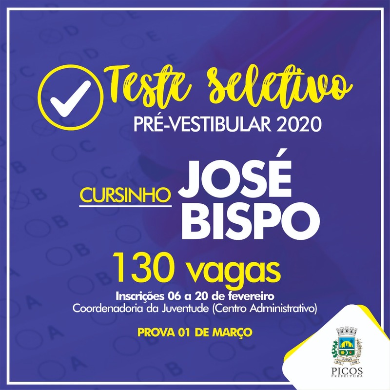 Prefeitura De Picos Prefeitura Abre Inscrições Para Cursinho Pré