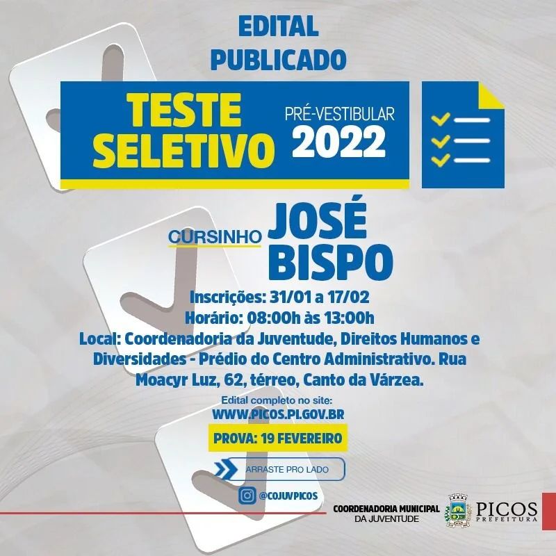 Prefeitura De Picos Prefeitura De Picos Abre Inscrições Para O Cursinho